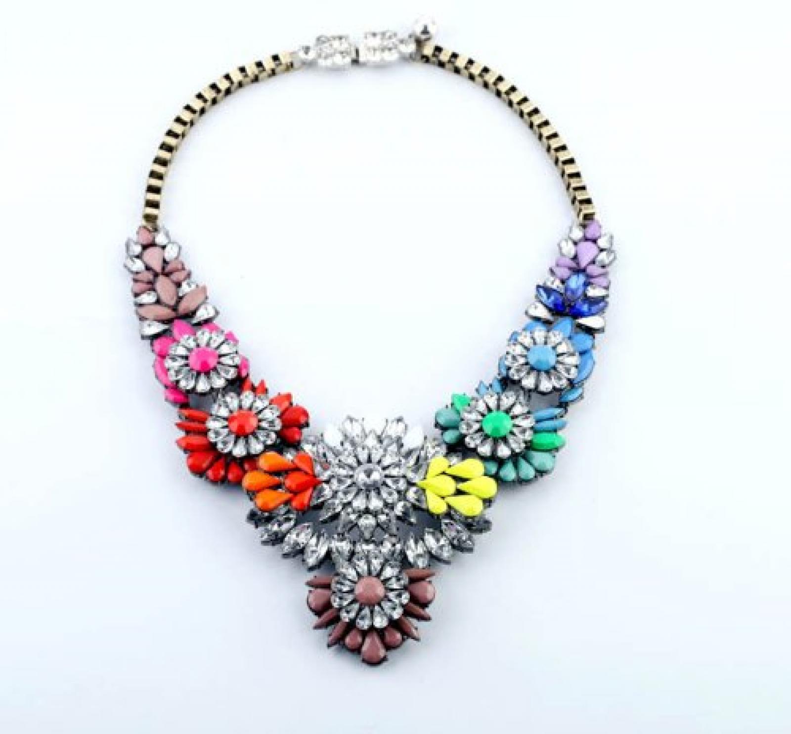 Termichy Modische Weinlese Chunky Choker Luxury Resin KristallRhineston ... Termichy Modische Weinlese Chunky Choker Luxury Resin KristallRhineston ...
